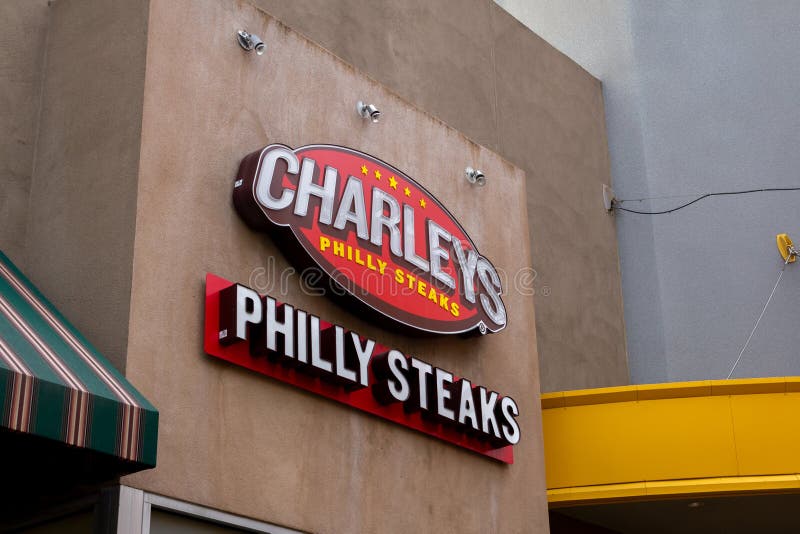 Charley`s Philly Steaks Restaurant Sign Editorial Stock Image - Image ...