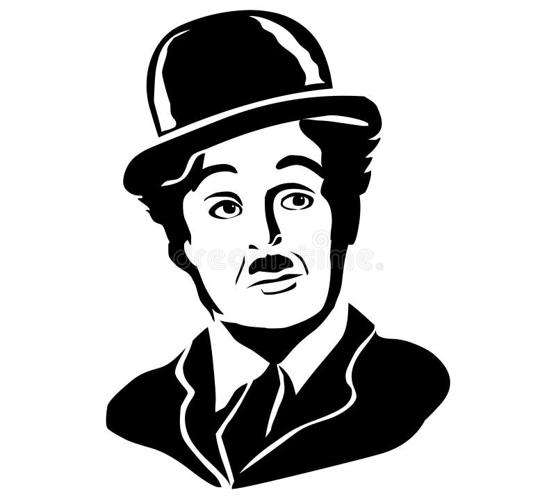 Charlie Chaplin Retrato Del Vector De Charlie Chaplin Ilustración del ...