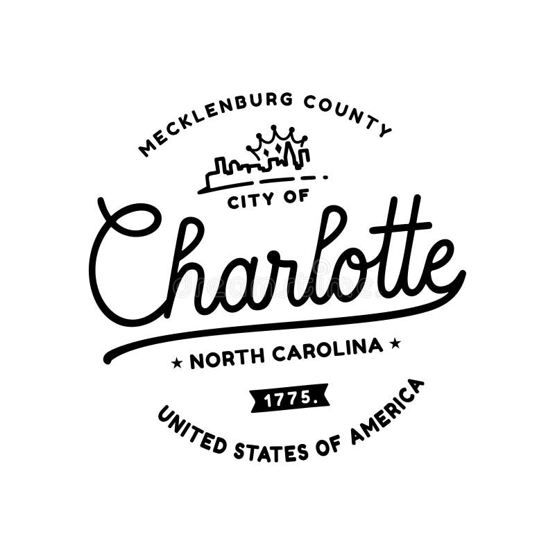 City of Charlotte. Charlotte Logotype. Vector and Illustration. Stock ...