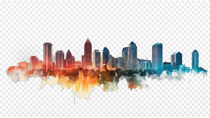 Charlotte city skyline stock photo. Illustration of town - 341466802