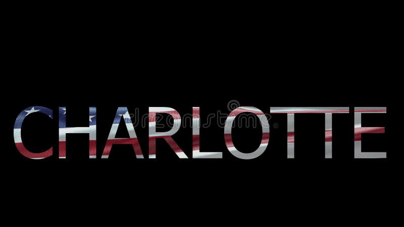 Charlotte Name on Transparent Background. Waving Flag Stock Footage ...