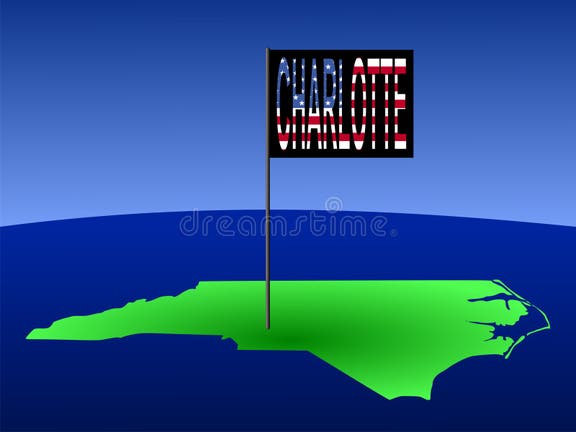 Charlotte North Carolina stock vector. Illustration of flag - 3289943