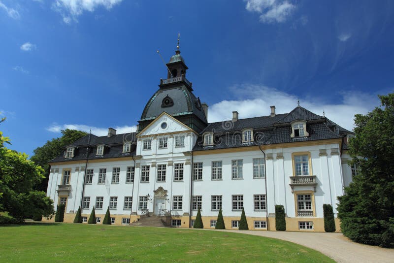 Charlottenlund Palace in Denmark Stock Photo - Image of building, spire ...