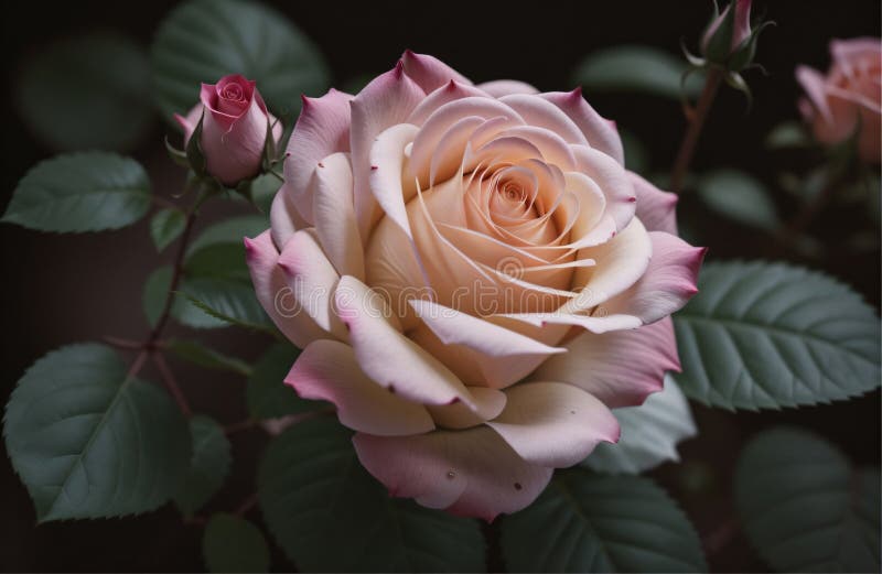 The Charm of the Beauty of Roses Stock Illustration - Illustration of ...