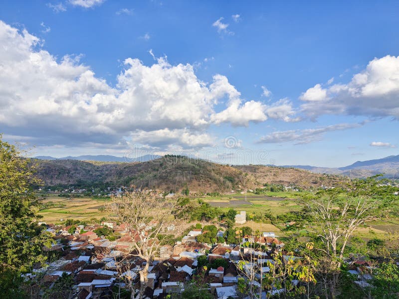 The Charm of Local Homes and Buildings Under the Afternoon Sun. Stock ...