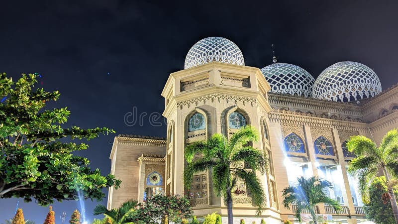 The Charm of the Mosque at Night Stock Photo - Image of mosque, outdoor ...