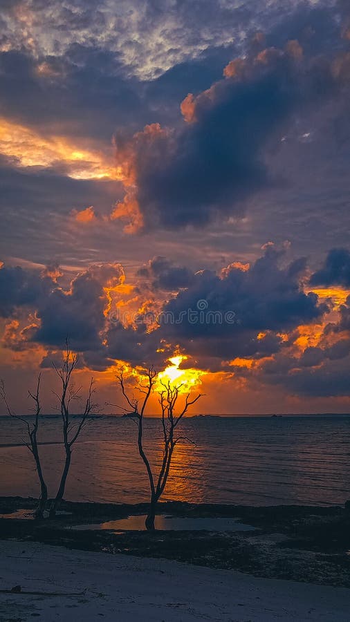 The Charm of the Remaining Rays of Light of the World Stock Image ...
