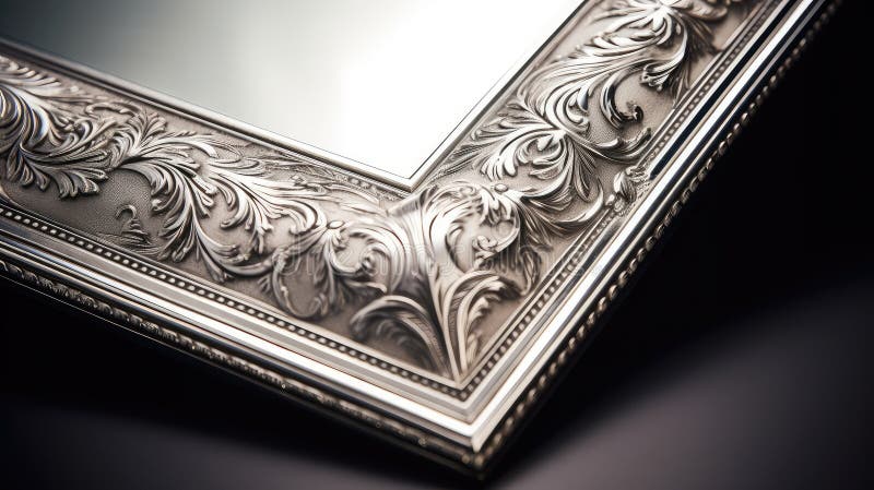Charm silver frame corner stock illustration. Illustration of elegance - 373896697