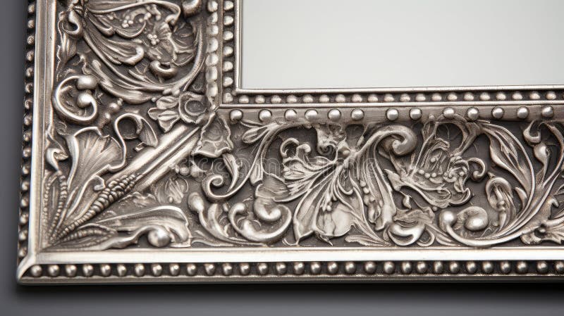 Charm silver frame corner stock illustration. Illustration of ...