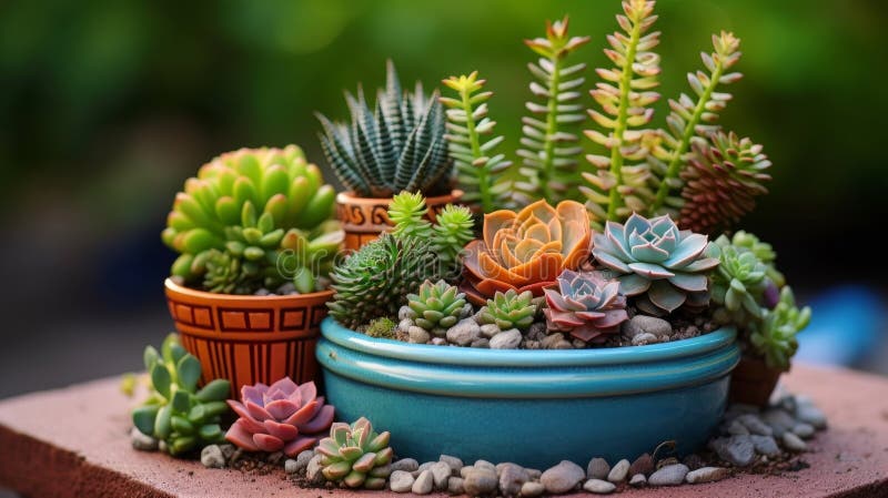 The Charm of Tiny Succulent Plants in Close Up, Showing the Details and ...