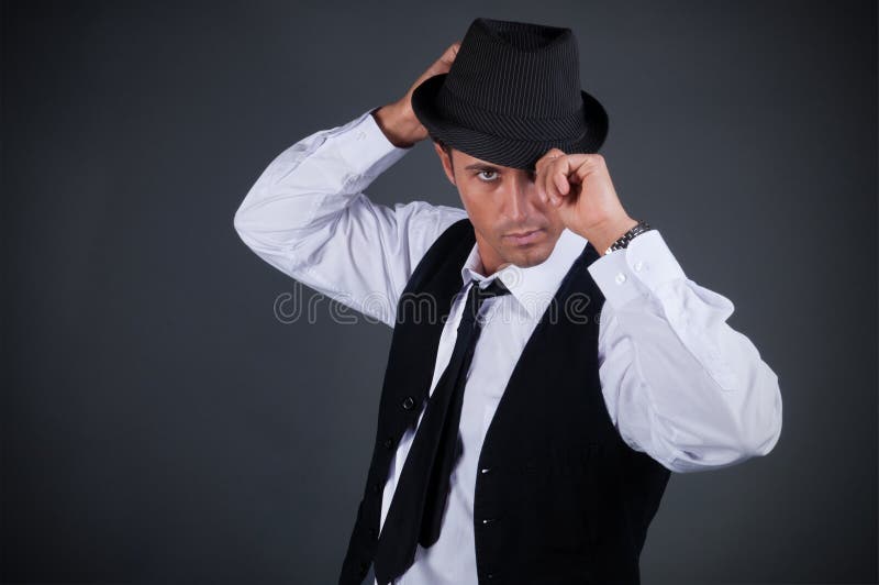 Charm Young Man stock image. Image of people, grey, color - 36171763