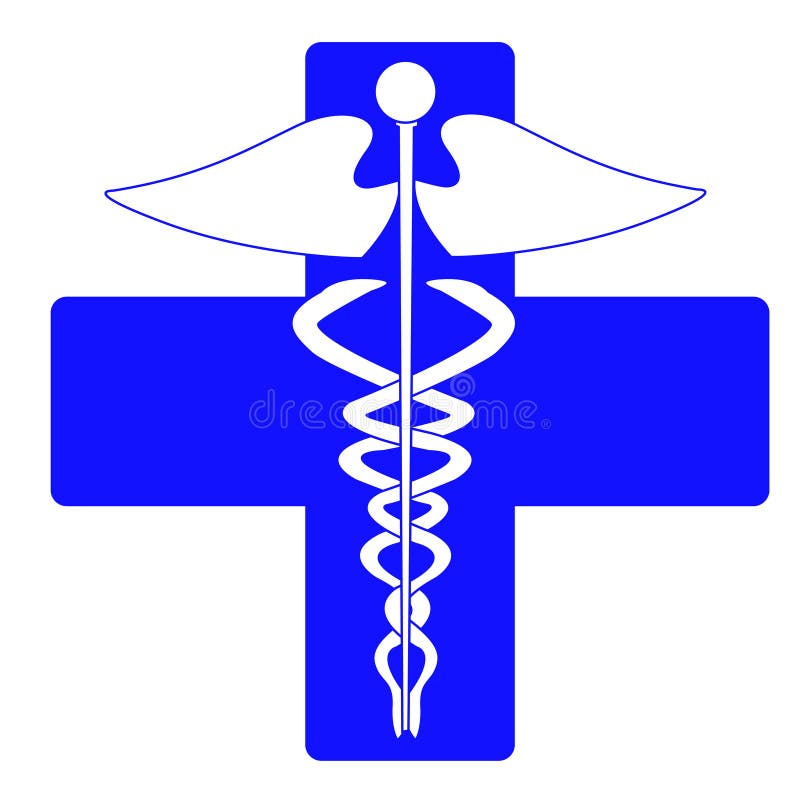 Symbole Médical Caducée Avec Deux Ailes Et Serpents Illustration de ...