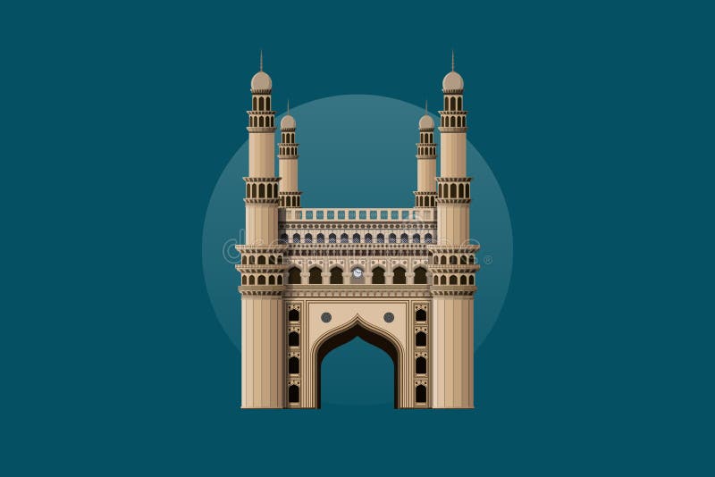 Charminar - Diseño Indio Del Vector De La Señal Stock de ilustración ...