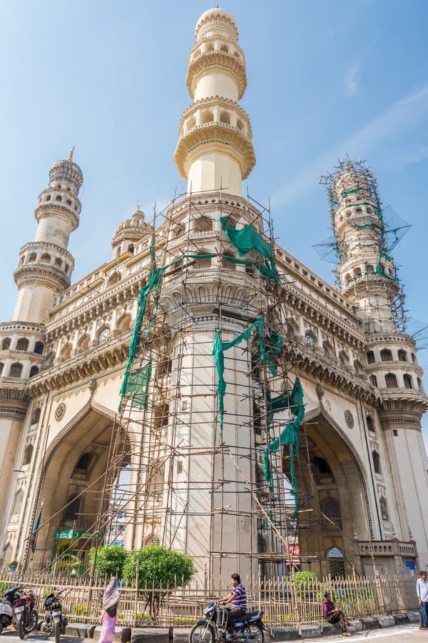 Charminar or Four Minarets Under Renovation, Which is a Monument and ...