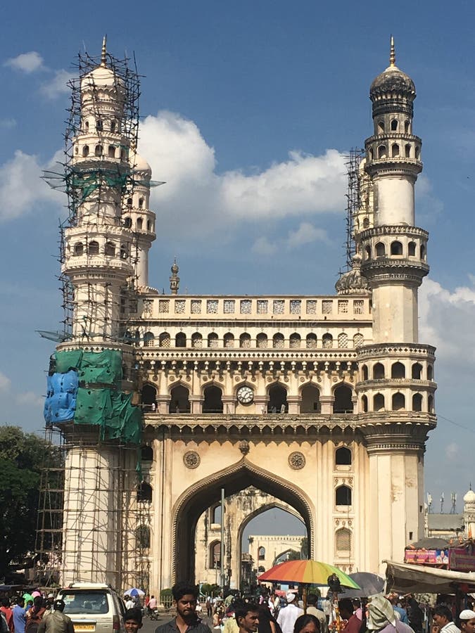 Charminar in Hyderabad India Stock Image - Image of building, tourist ...
