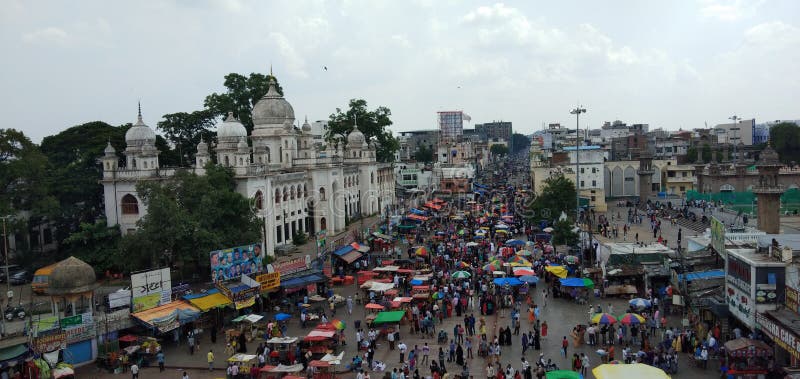 Top view from charminar editorial stock image. Image of architecture ...