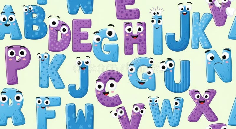 Charming Alphabet Characters Fun Learning for Children Animated Letters ...