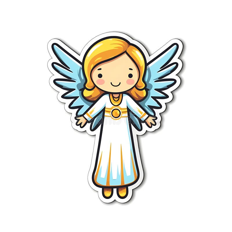 Charming Angel Figure with a Joyful Expression and Vibrant Wings. Stock ...