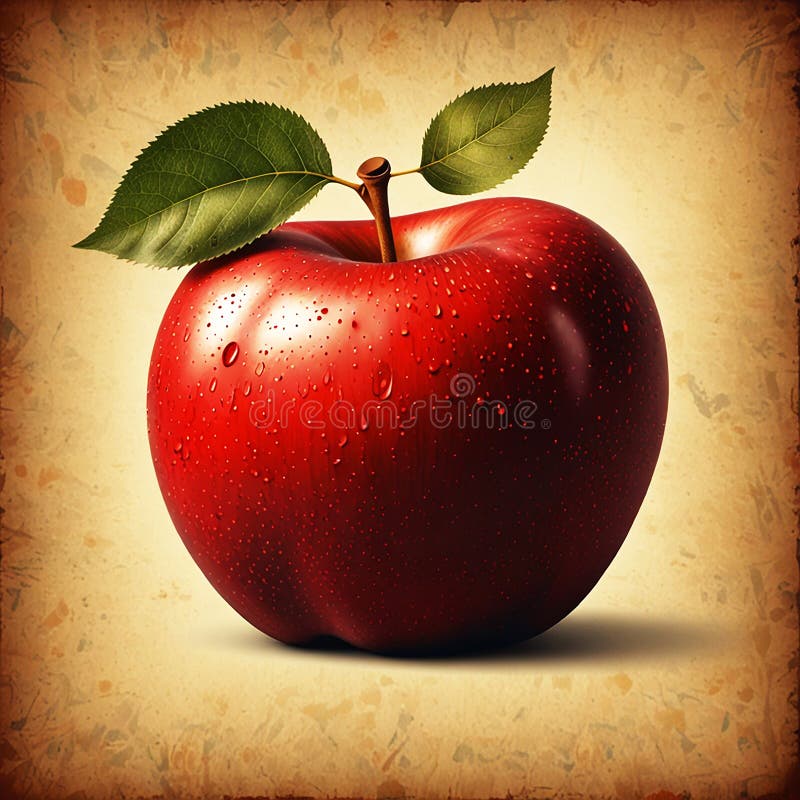 Charming Apple Artworks stock illustration. Illustration of color ...