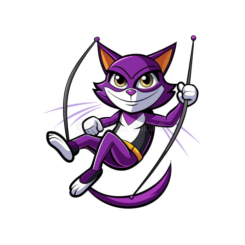 Charming Art Deco Cat Character Illustration Stock Photo - Illustration ...