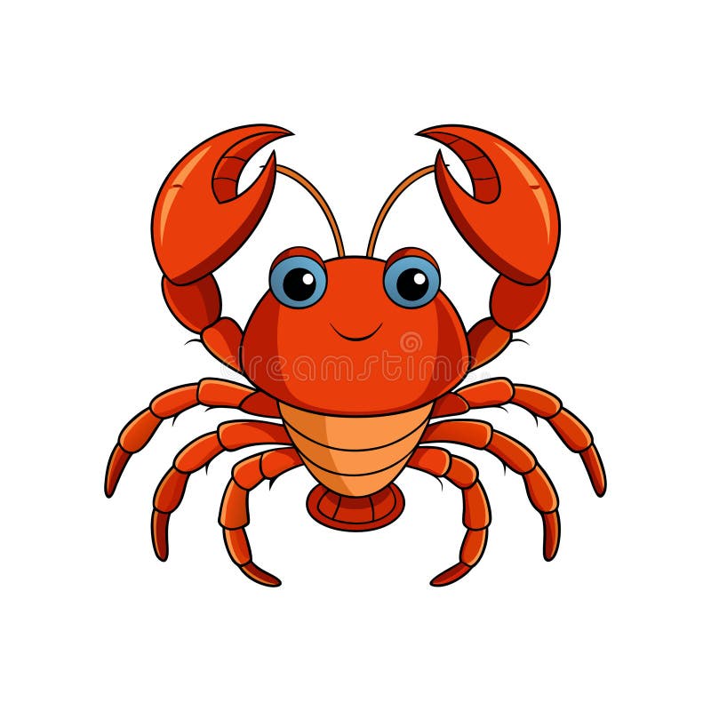 Charming Artwork of Caridea Crustacean in Marine Habitat Stock ...