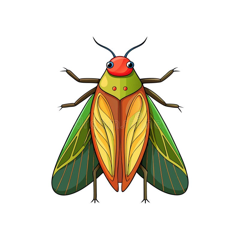 Charming Artwork of Realistic Treehopper in Nature Stock Image ...