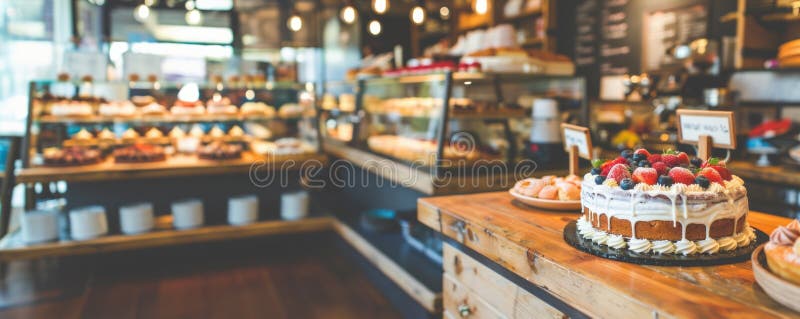 Charming Bakery Shop with Fresh Pastries, Cakes, and Rustic Decor in ...