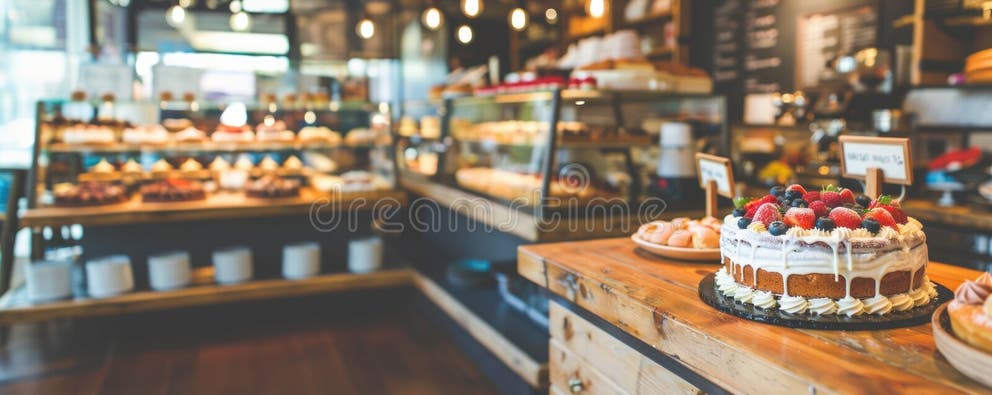 Charming Bakery Shop with Fresh Pastries, Cakes, and Rustic Decor in ...