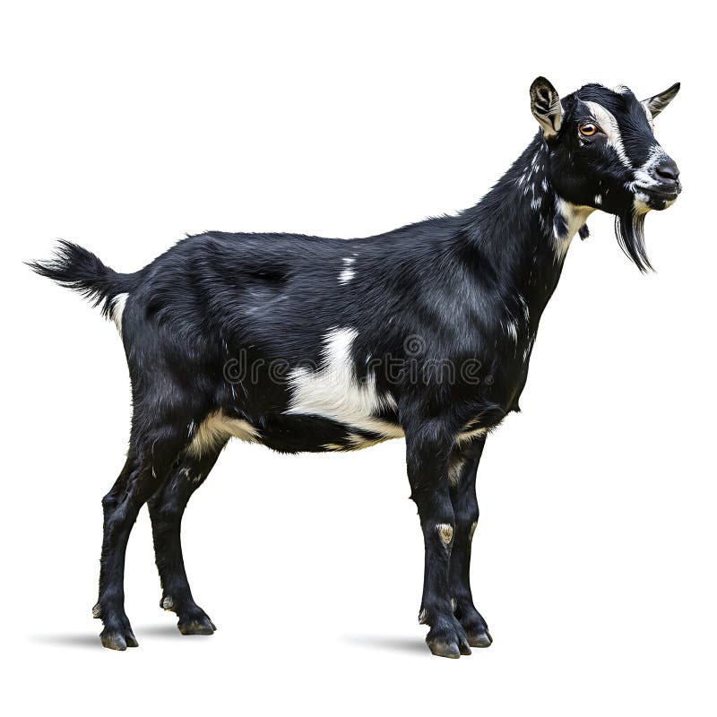 Black and White Spotted Goat, Generative Ai Stock Illustration ...