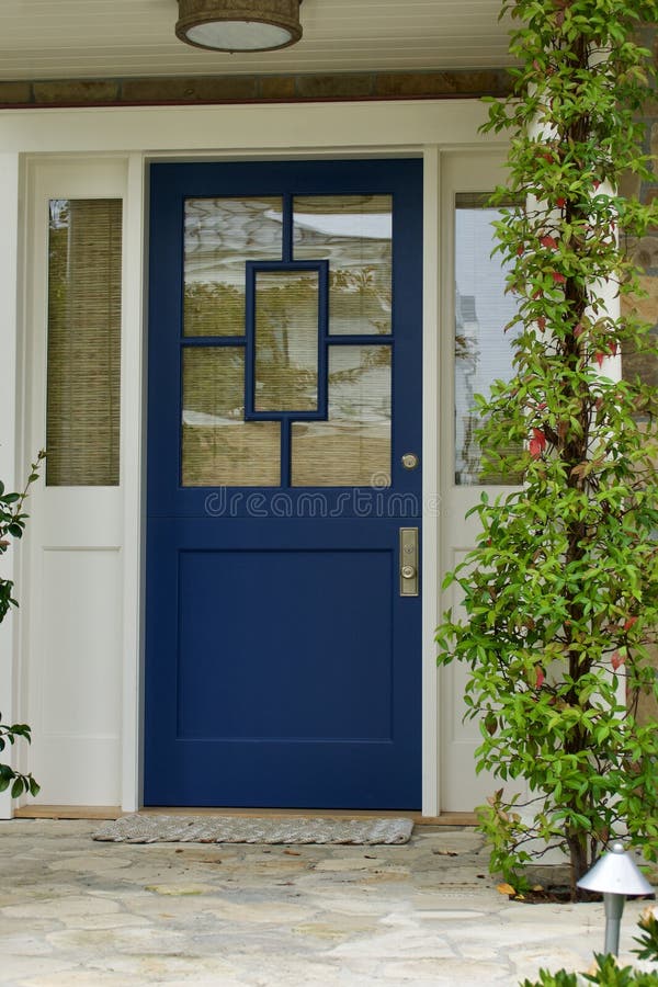Charming Blue Wood Cottage Front Door Stock Image - Image of royal ... Charming Blue Wood Cottage Front Door Stock Image - Image of royal ...