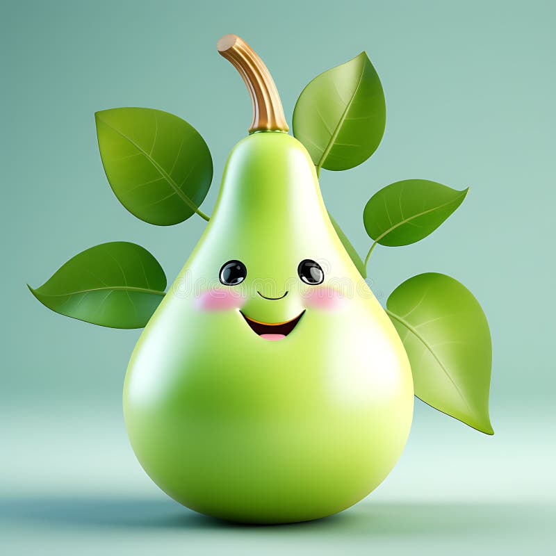 Charming Bottle Gourd: 3D Render of a Cute Bottle Gourd Isolated ...