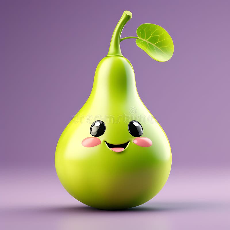 Charming Bottle Gourd: 3D Render of a Cute Bottle Gourd Isolated ...