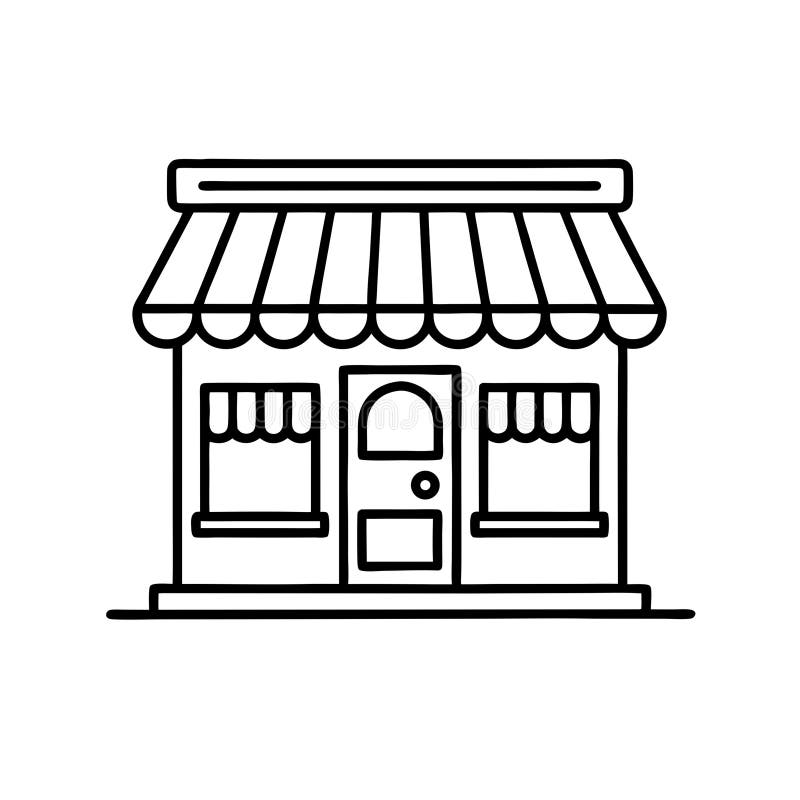 Charming Boutique Storefront Vector Illustration for Home Decor or ...