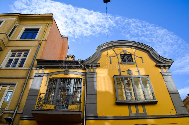 A Charming Building in the Old Centre of Sofia , Stock Image - Image of ...