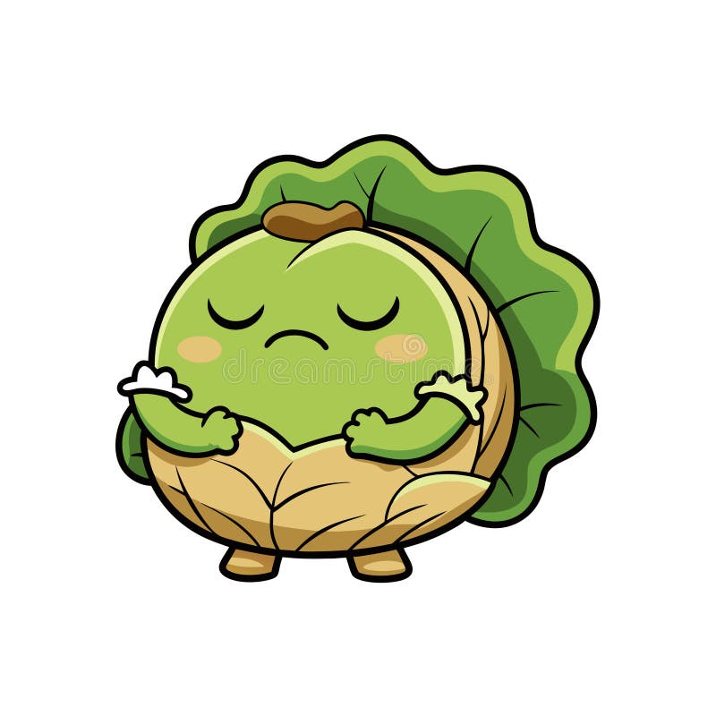 Charming Cabbage Sketch for Costume Designs Stock Illustration ...