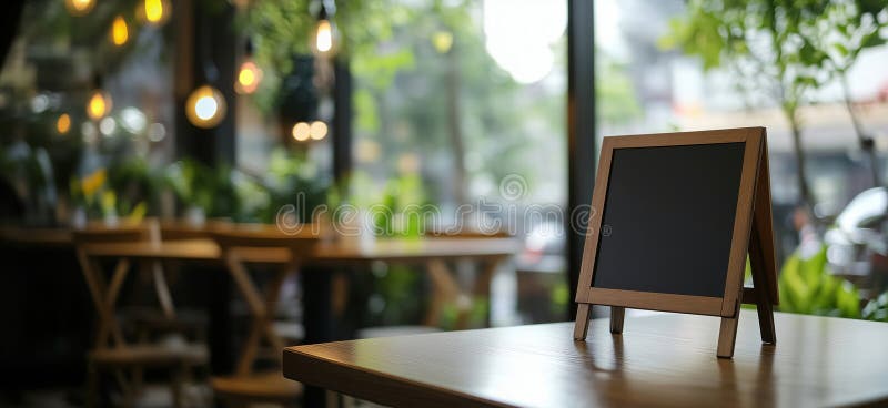 Wooden Table Display Restaurant Interior Ambient Lighting Concept Stock ...