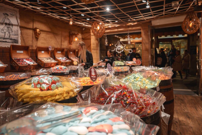 Charming Candy Store Interior with Assorted Sweets in Venice, Italy ...