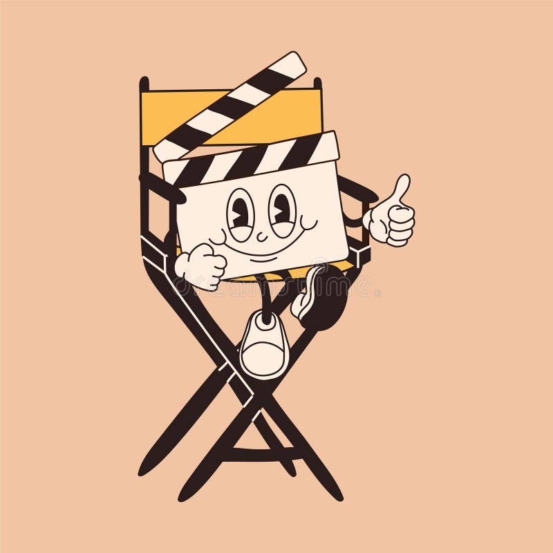 Charming Cartoon Clapperboard Figure, Reminiscent of Classic Animations ...