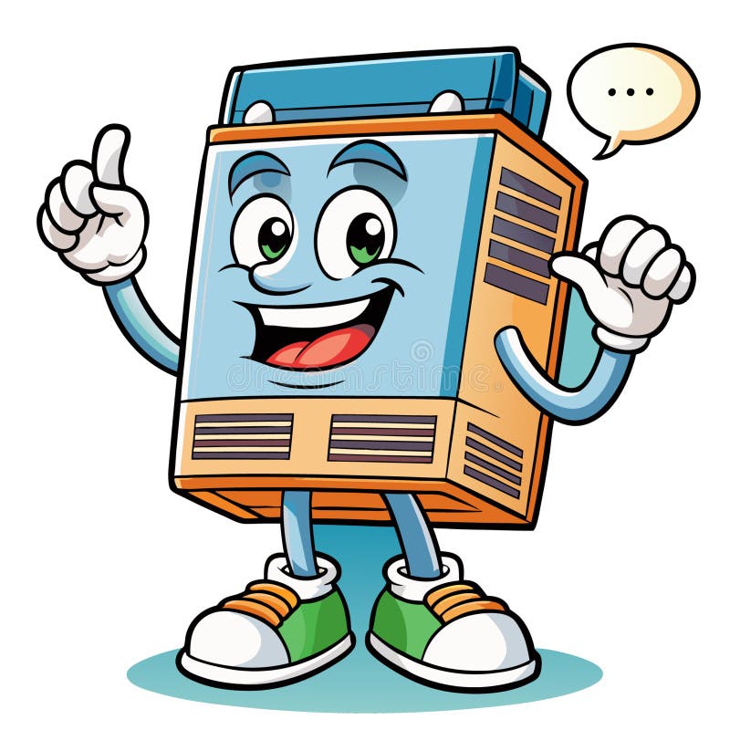 Charming Cartoon Dialog Box Character Waving and Interacting for ...