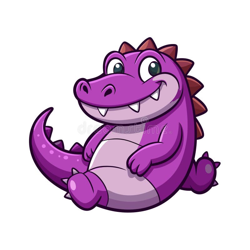 Charming Cartoon Purple Crocodile Character Stock Vector - Illustration ... Charming Cartoon Purple Crocodile Character Stock Vector - Illustration ...