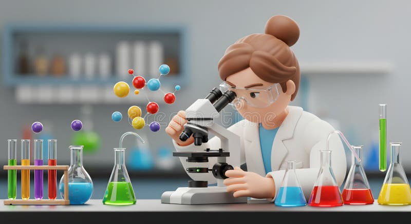 205 Cartoon Scientist Microscope Laboratory Stock Photos - Free ...