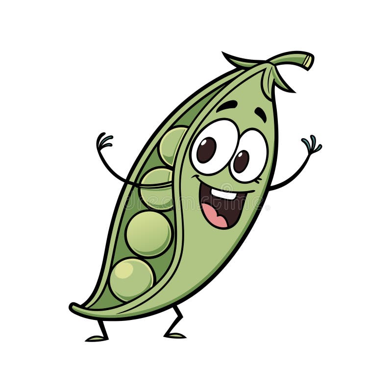 Charming Cartoon Snow Pea Stock Illustrations – 8 Charming Cartoon Snow ...