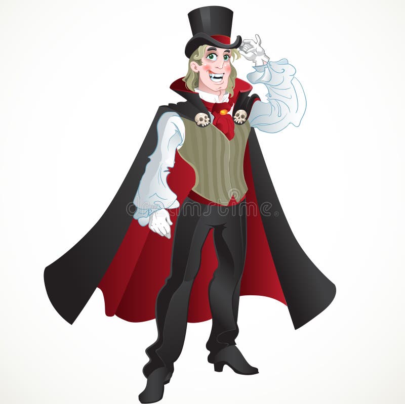 Charming cartoon vampire stock illustration. Illustration of handsome ...
