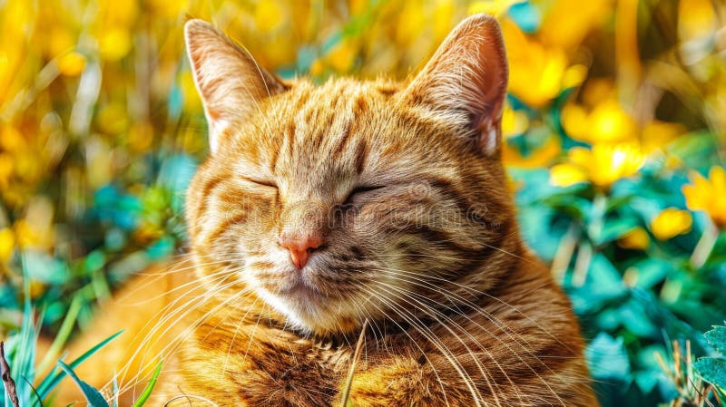 Charming Cats in Natural Light Stock Illustration - Illustration of ...