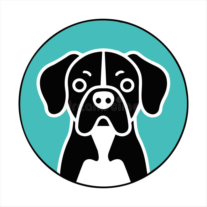 Charming Circle Icons of Colorful and White Cute Dogs Stock Vector ...