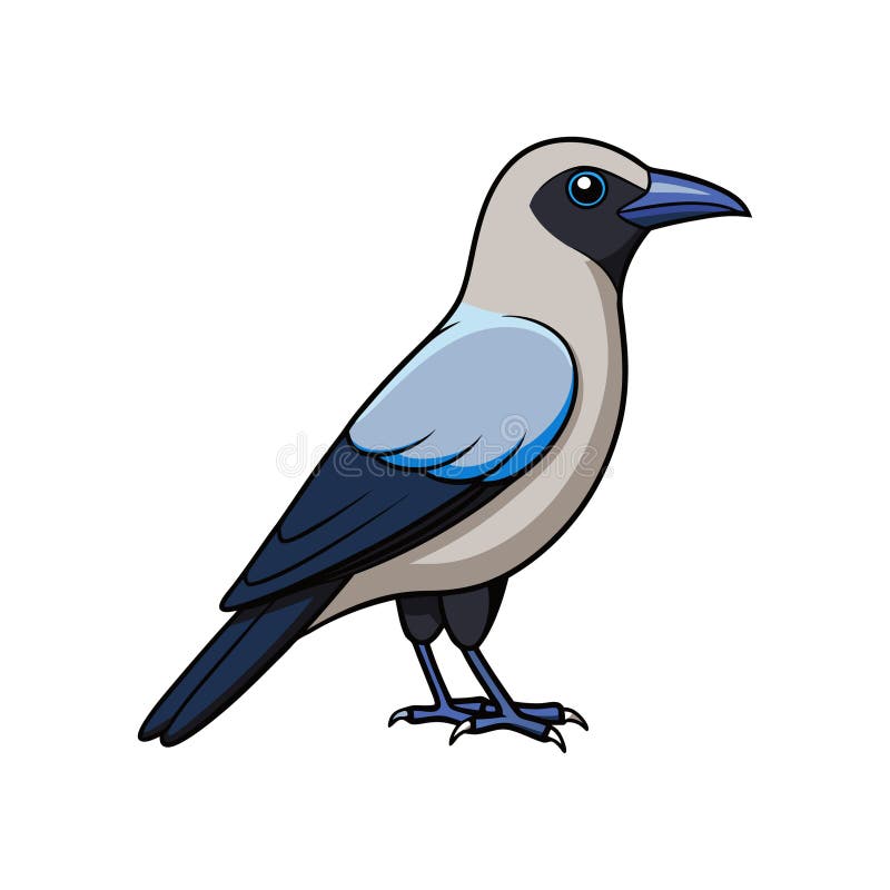 Charming Clark S Nutcracker Bird Artwork in Nature Stock Illustration ...