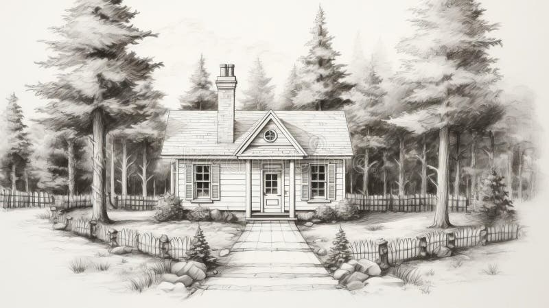 Classical Architecture Inspired Luxury Tiny Home Design Concept Stock ...