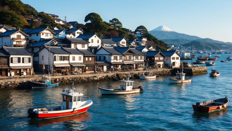 Charming Coastal Town a Small Coastal Town Wi Ai Generated Stock ...