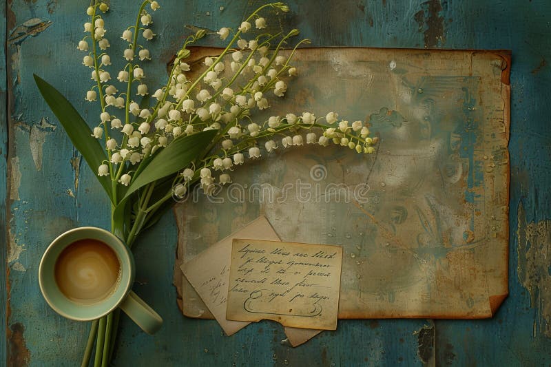 Charming Coffee Mug Featuring Lily of the Valley Bouquet and Good ...