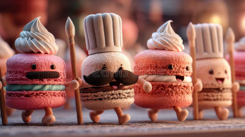 Whimsical Miniature Food Display with Glitter for Birthday Celebrations ...